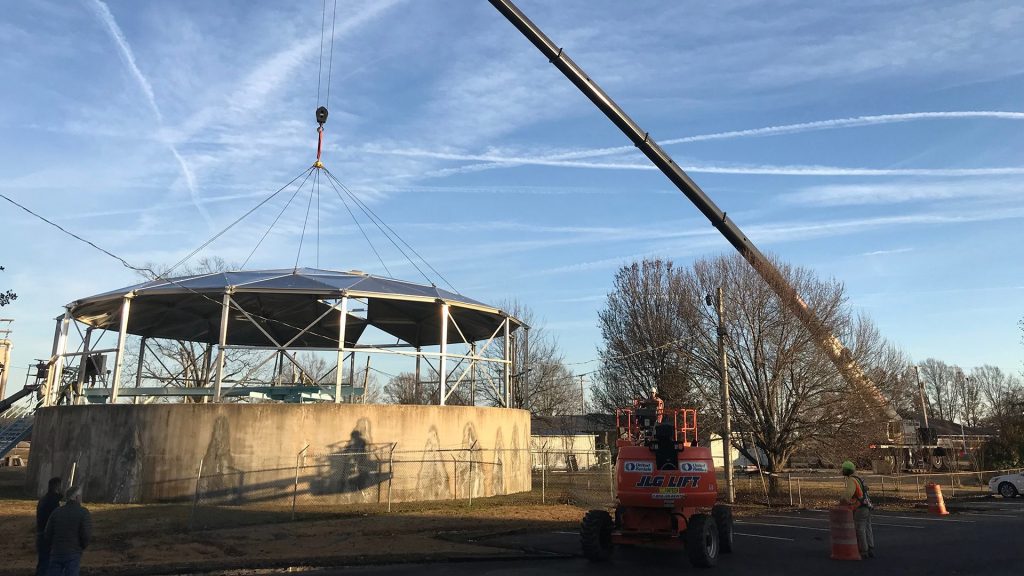 Lonoke Clarifier Dome Installation - Tolm Group